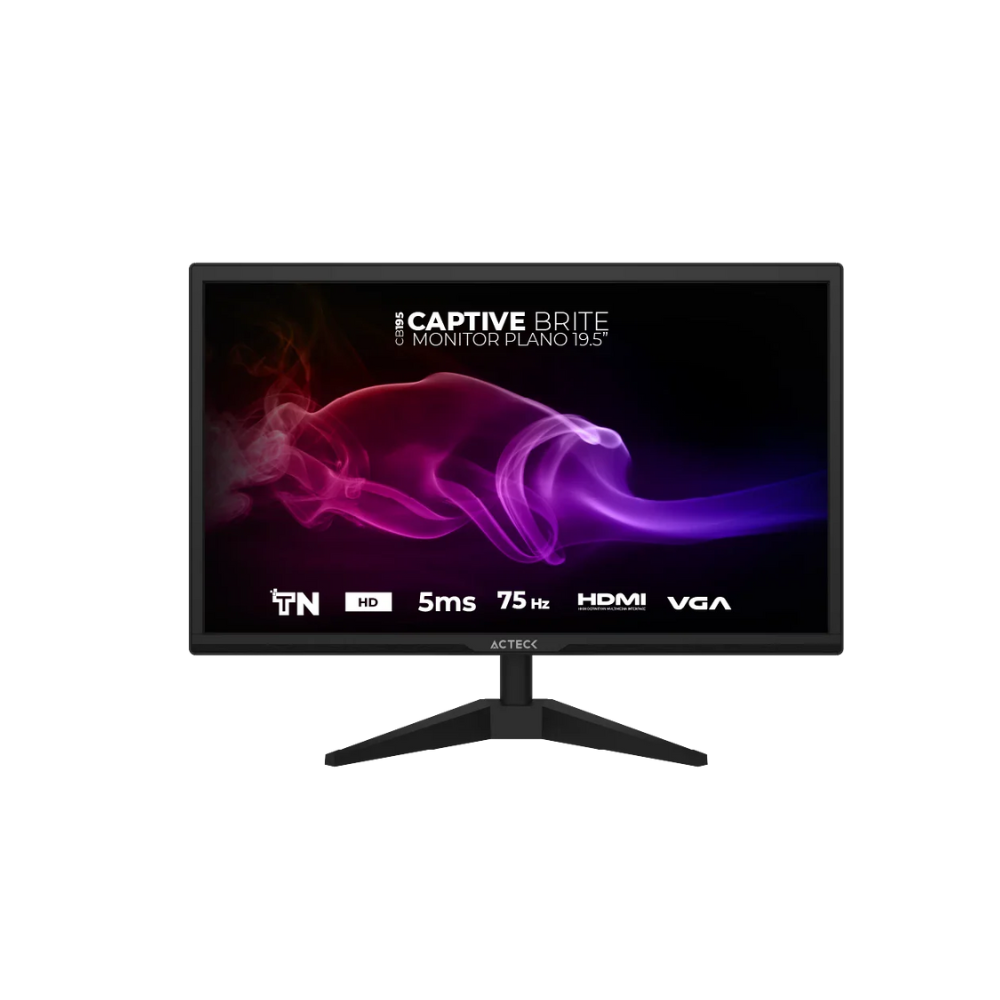 Monitor Acteck Captive Brite 19.5" HD | 75Hz, VGA, HDMI, Negro (AC-939 – PCLAPSC MONTERREY ...